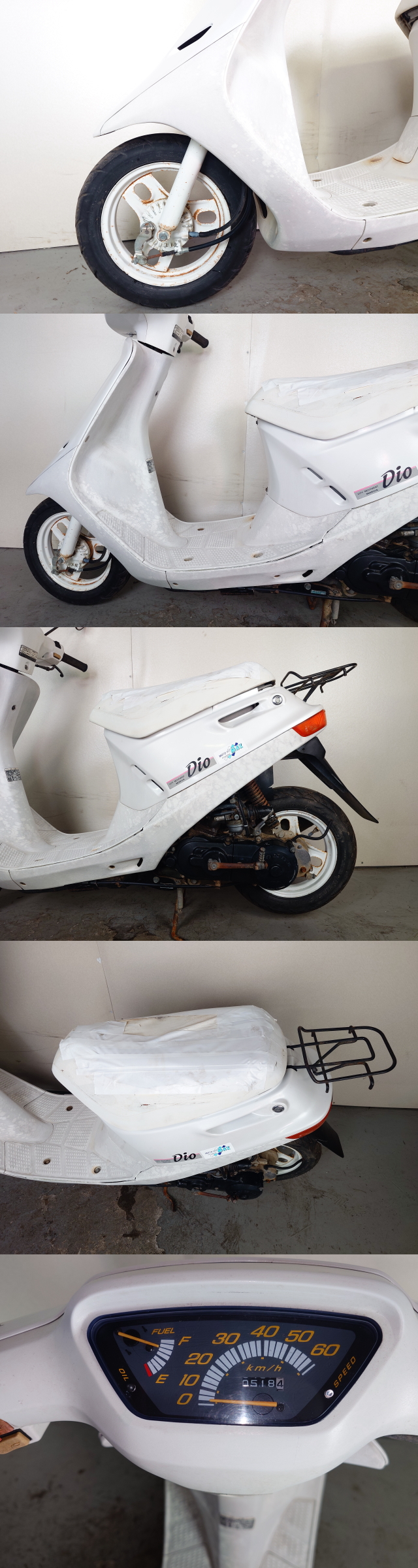 日本代購代標第一品牌【樂淘letao】－【HONDA DIO AF18】クランキングOK レストアベース 鍵無/書類付 原付 2スト 旧車 希少 初代 白 ホワイト(AF 25 27 28 ...